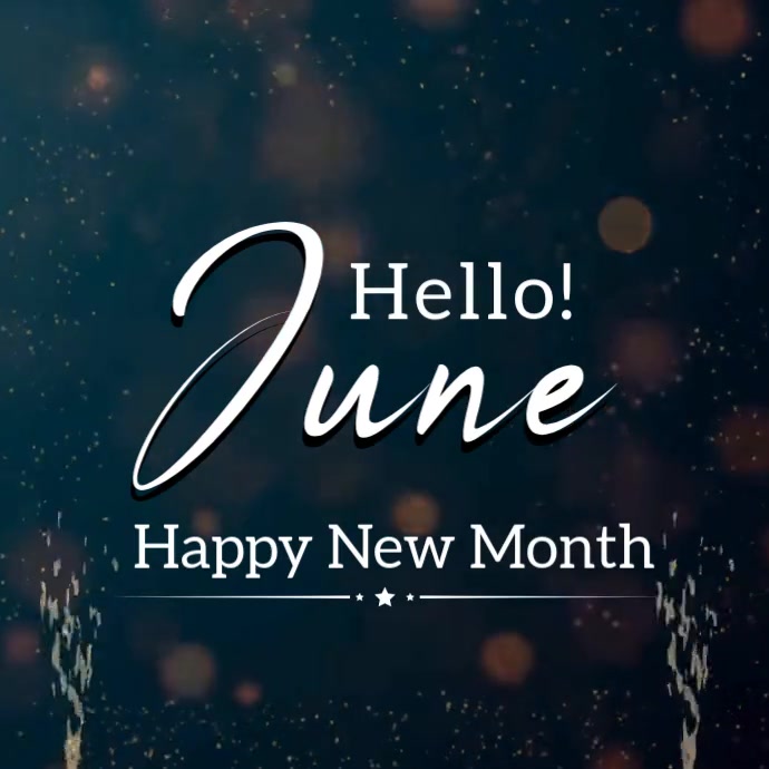 Black Joyful Hello June Instagram Post Template | PosterMyWall