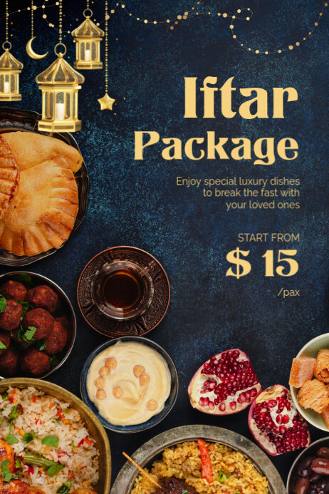 Copy of Black Joyful Iftar Package Poster | PosterMyWall