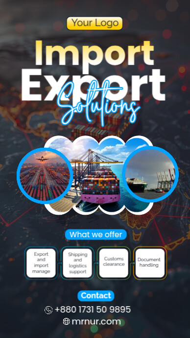 Black Joyful Import And Export Business Template Instagram Story | PosterMyWall