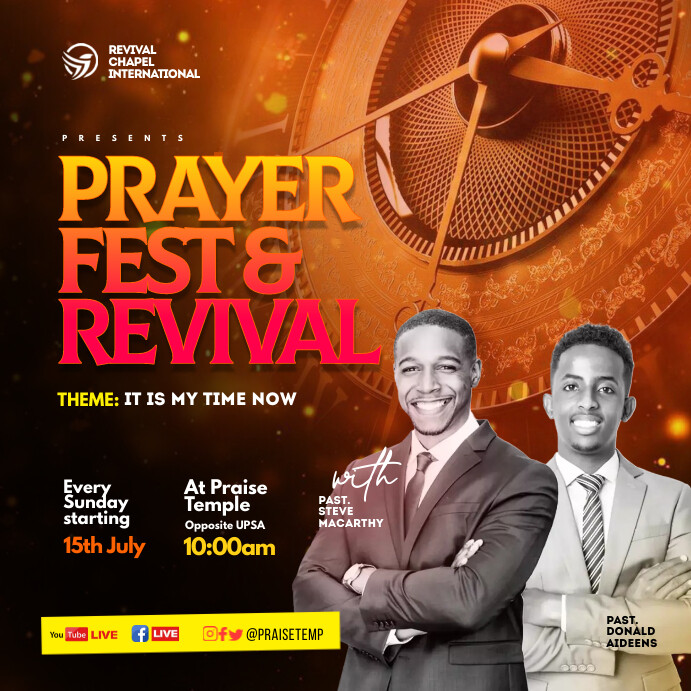 Black Joyful Instagram Church Revival Post | PosterMyWall