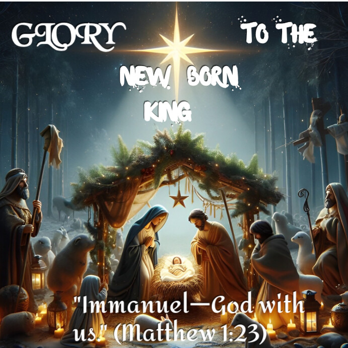 Black Joyful Instagram Post birth of Jesus Christ post Template ...