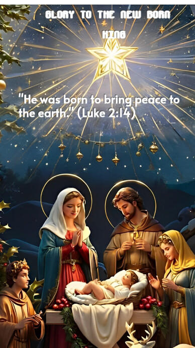 Black Joyful Instagram Story birth of Jesus Christ post Template ...