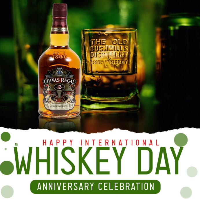 Black Joyful International Whiskey Day Instagram Post Template ...