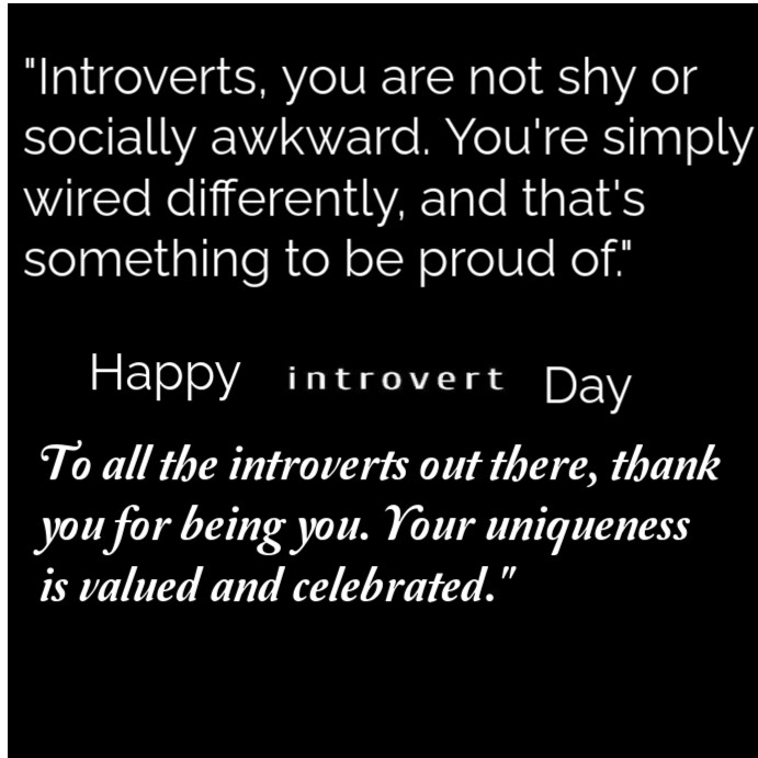 Black Joyful Introvert Day Instagram Post Template | PosterMyWall