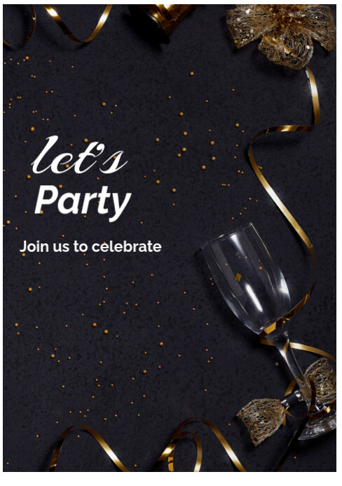 Black Joyful Invitation Card Template | PosterMyWall