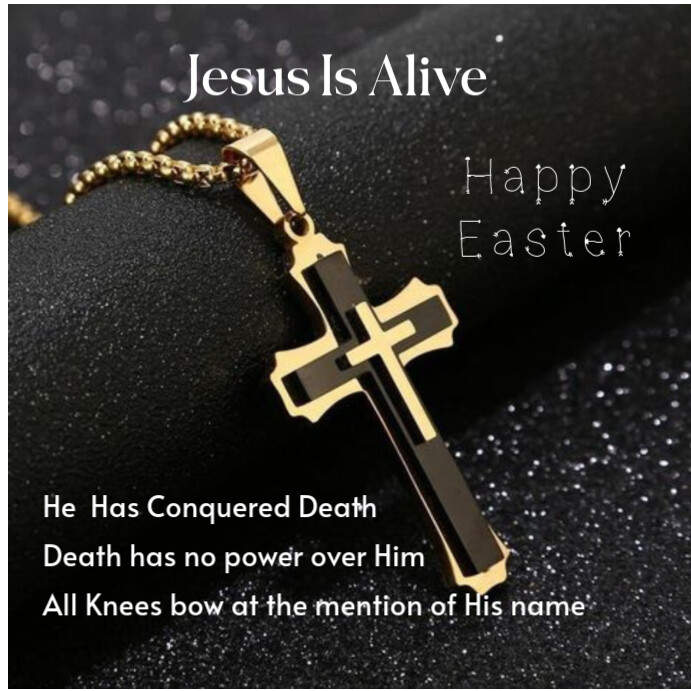 Copy of Black Joyful Jesus Is Alive, Happy Easter Instagram Post ...