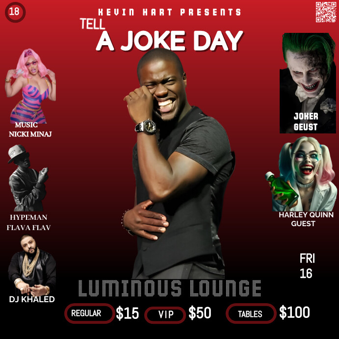 Copy of Black Joyful Joke Day Instagram Post | PosterMyWall