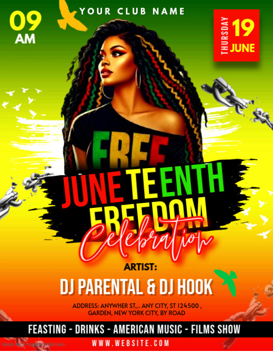 Copy of Black Joyful Juneteenth Freedom Flyer (us Letter) | PosterMyWall