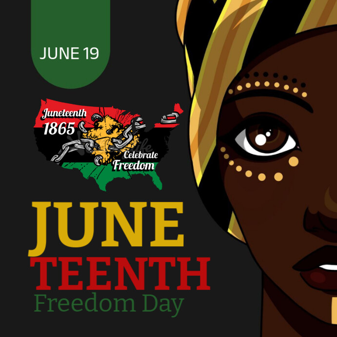Black Joyful Juneteenth Instagram Post Template | PosterMyWall