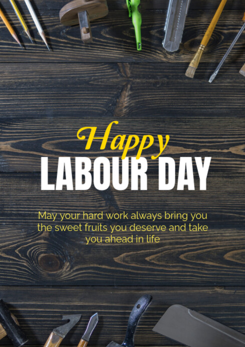 Copy of Black Joyful Labor Day A4 | PosterMyWall