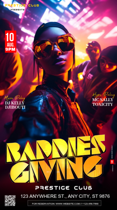 Black Joyful Ladies Night Out Instagram Story Template | PosterMyWall