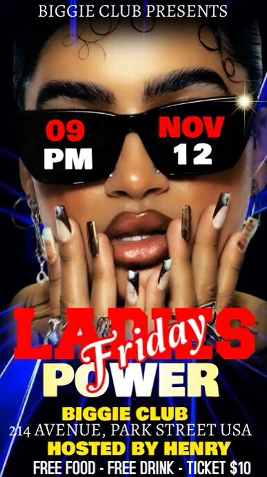 Black Joyful Ladies Power Friday Instagram S Template | PosterMyWall