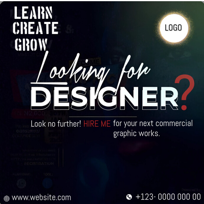 Black Joyful Learn, Create, Grow Instagram Post Template | PosterMyWall