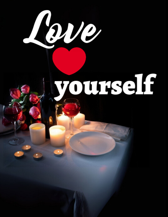 Black Joyful Love Your Self Flyer Template | PosterMyWall