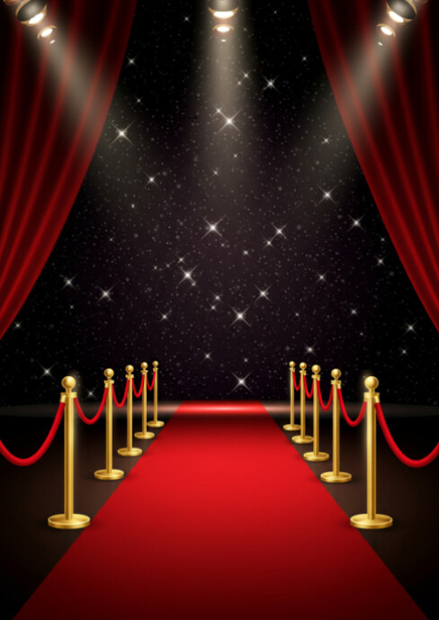 Black Joyful Luxury Grand Opening Performance Stage Background A6 ...