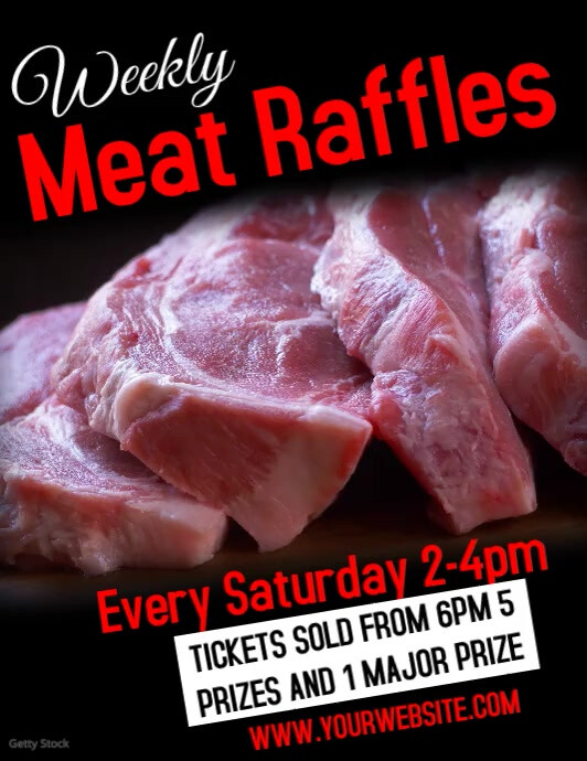 Copy of Black Joyful Meat Raffles Flyer (us Letter) | PosterMyWall