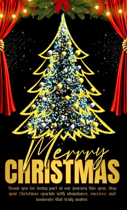 Black Joyful Merry Christmas Us Legal Template | PosterMyWall