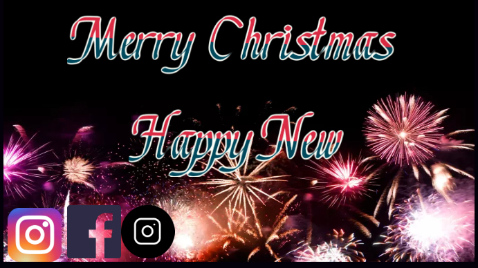 Black Joyful Merry Chritmas Youtube Thumbnail Template | PosterMyWall