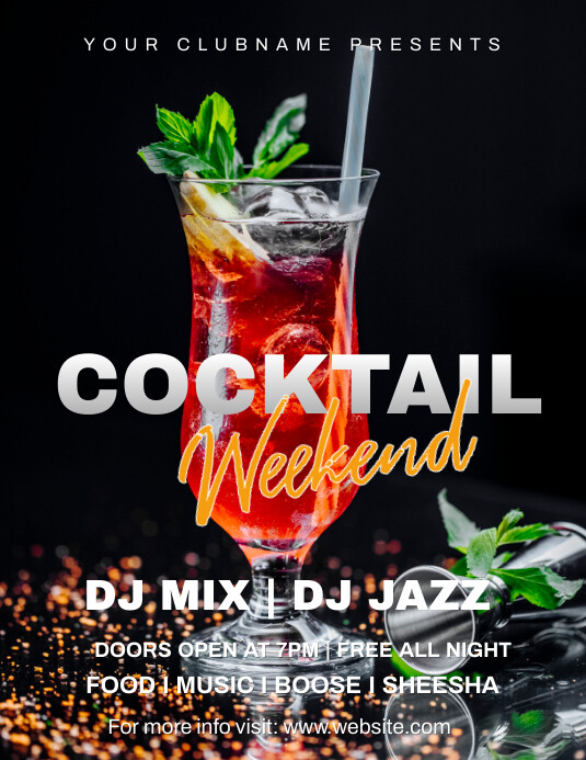 Copy of Black Joyful Mocktail Party Flyer (us Letter | PosterMyWall