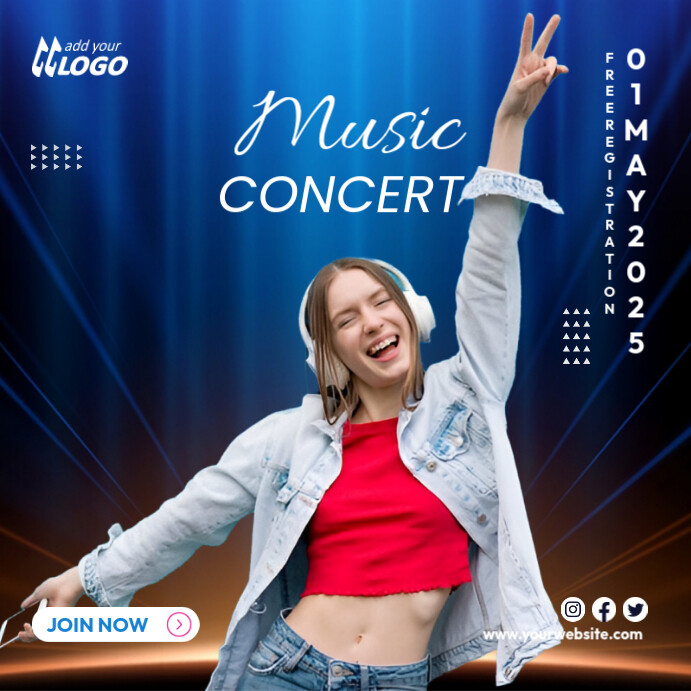 Black Joyful Music Concert Instagram Post Templat | PosterMyWall
