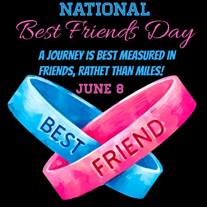 Copy of Black Joyful National Best Friends Day Insta | PosterMyWall