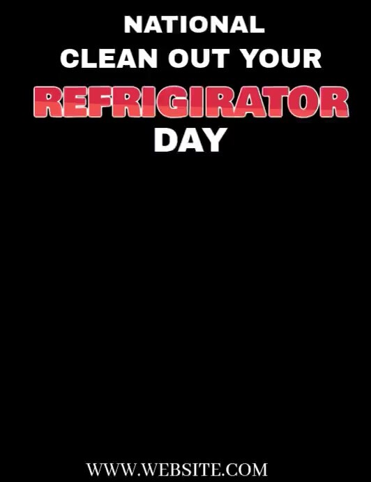Black Joyful National Clean Out Your Refrigerator Day Flyer (us Letter ...