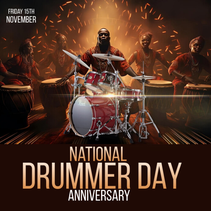 Copy of Black Joyful National Drummer Day Instagram Post | PosterMyWall