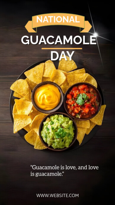 Copy of Black Joyful National Guacamole Day Instagram | PosterMyWall