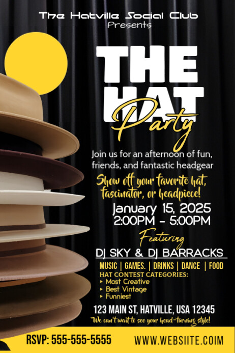 Copy of Black Joyful National Hat Day Poster | PosterMyWall