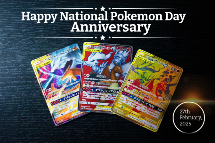 Copy of Black Joyful National Pokemon Day Poster | PosterMyWall