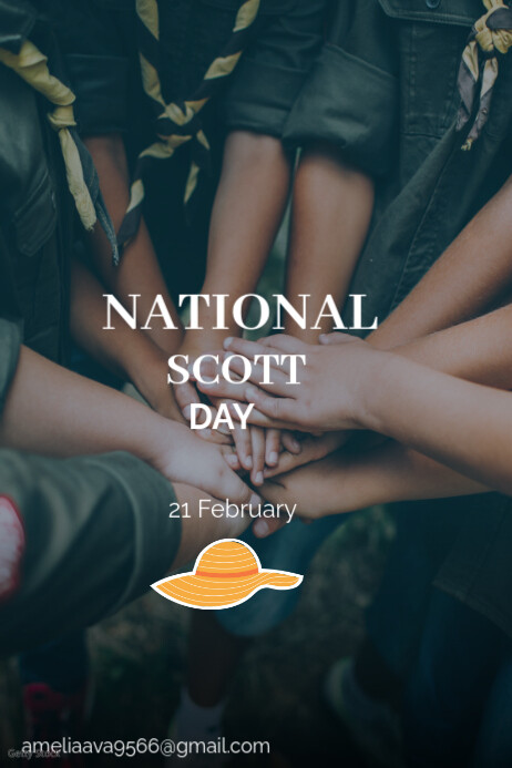 Plantilla de Black Joyful National Scott Day Poster | PosterMyWall