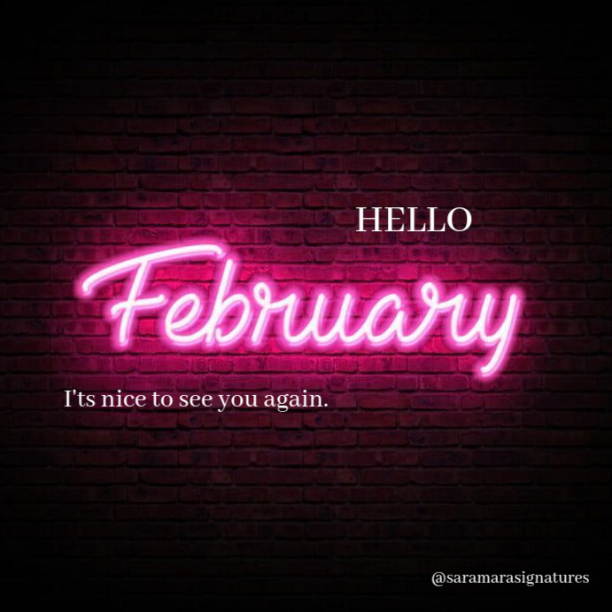 Black Joyful Neon February Instagram Post Template | PosterMyWall