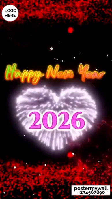 Black Joyful New Year 2026 Countdown Animation – Festive Video Template ...