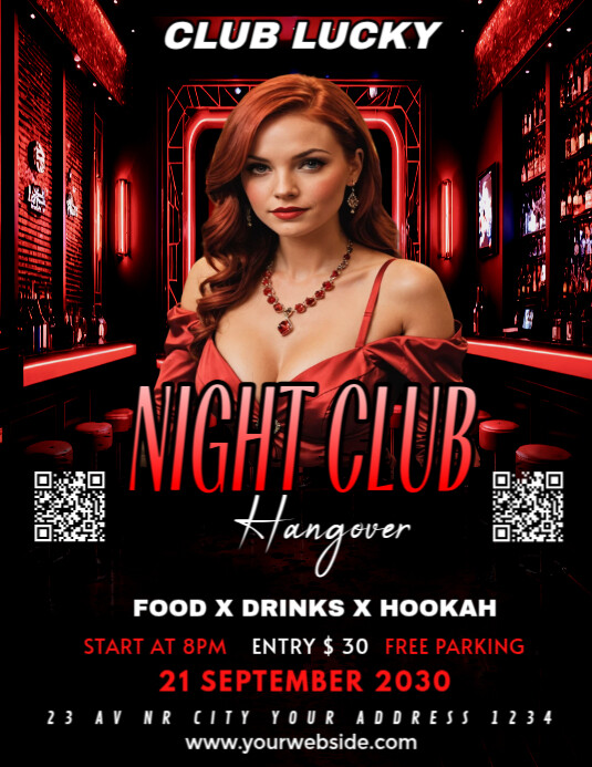 Copy of Black Joyful Night Club Hangover Flyer (us Letter) | PosterMyWall