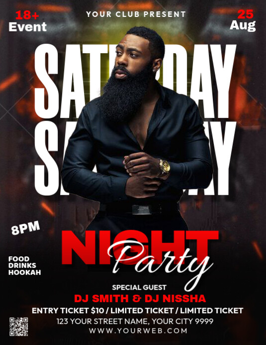 Copy of Black Joyful Night Party Flyer (us Letter) | PosterMyWall