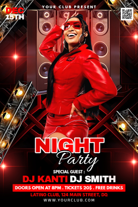 Plantilla de Black Joyful Night Party Poster | PosterMyWall