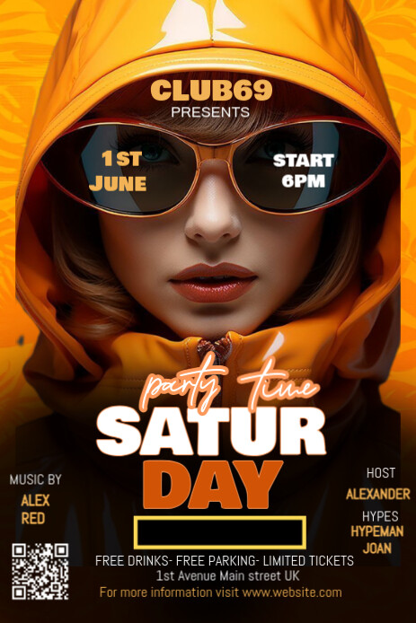 Modèle Black Joyful Party Flyer Pinterest Graphic | PosterMyWall