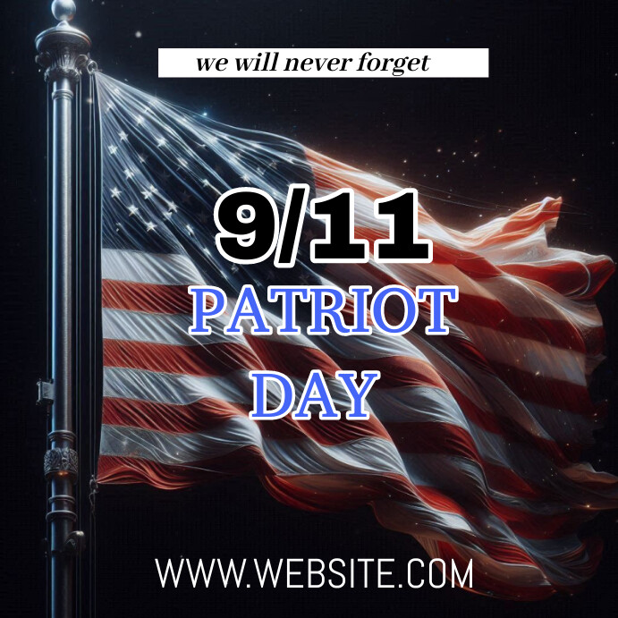 Black Joyful Patriot Day Instagram Post Template | PosterMyWall