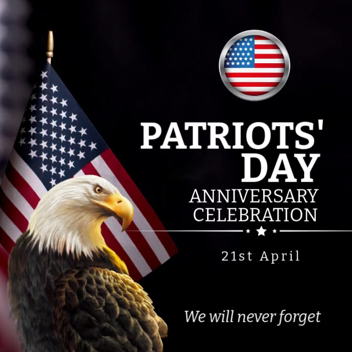 Black Joyful Patriots' Day Instagram Post Template | PosterMyWall