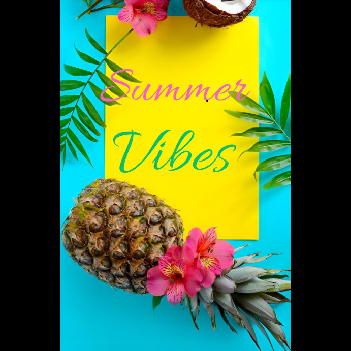 Plantilla de Black Joyful Pineapple Instagram Post | PosterMyWall