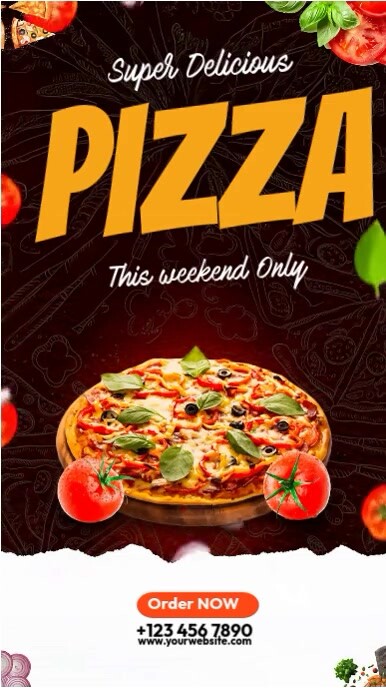 Black Joyful Pizza Instagram Story Template | PosterMyWall