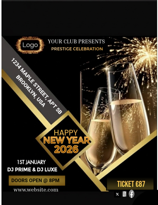 Black Joyful Prestige Presents Flyer (us Letter) Template | PosterMyWall