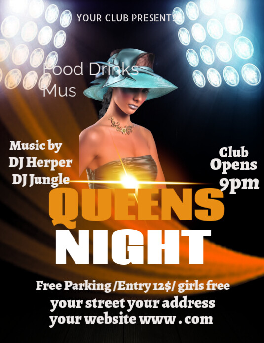 Black Joyful Queen Party Flyer (us Letter) Template | PosterMyWall