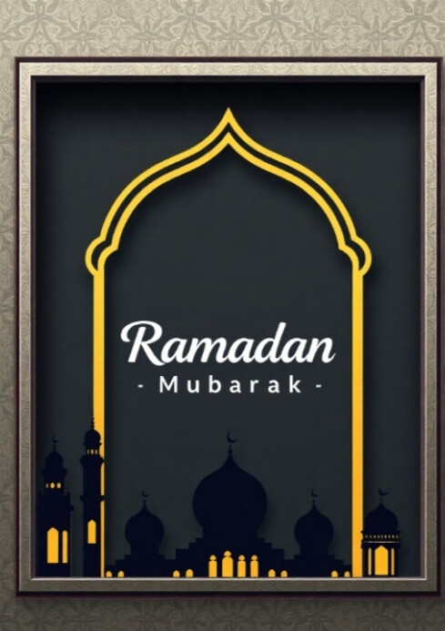 Copy of Black Joyful Ramadan Frame A3 | PosterMyWall