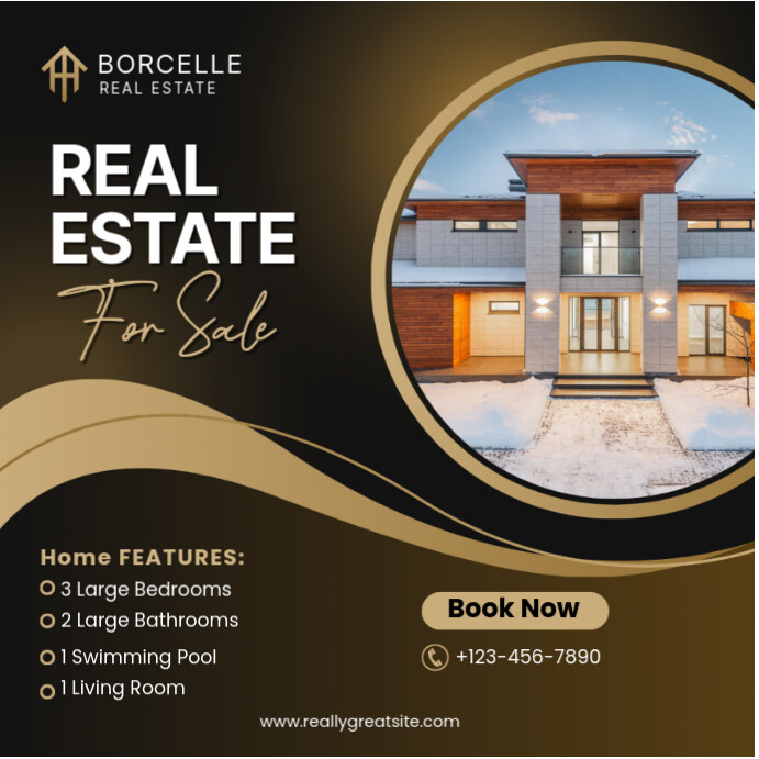 Copy of Black Joyful Real Estate Instagram Post | PosterMyWall