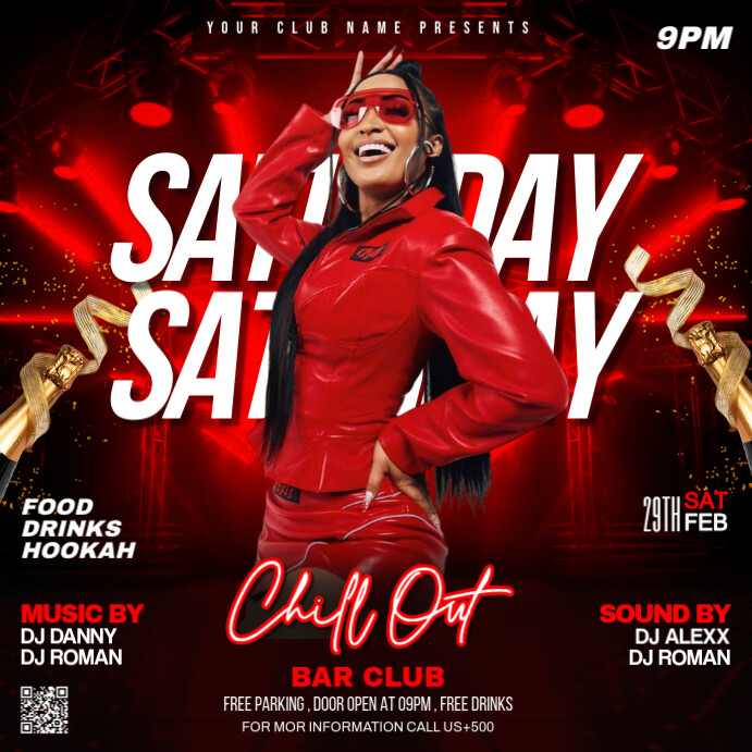 Copy of Black Joyful Saturday Chill Out Instagram Post | PosterMyWall