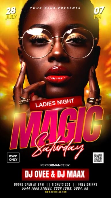Copy of Black Joyful Saturday Ladies Night Party Video Flyer Instagram ...