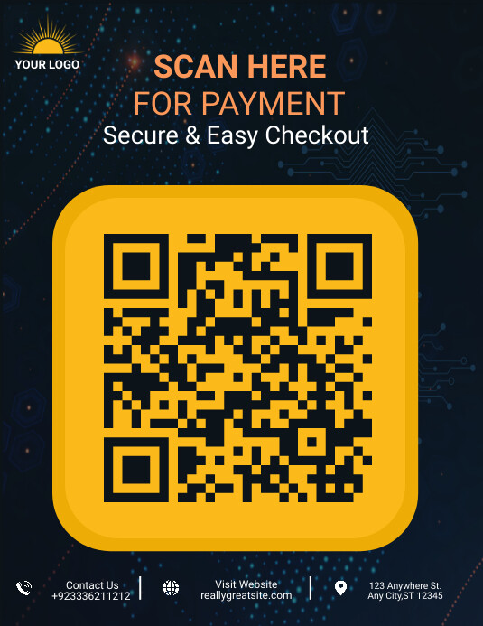 Copy of Black Joyful Scan Here For Payment Flyer (us | PosterMyWall