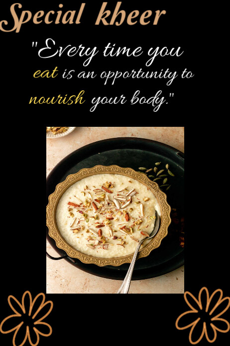 Black Joyful Special Kheer Poster Template | PosterMyWall