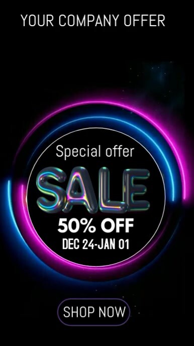 Copy of Black Joyful Special Offer Sale Instagram Reel | PosterMyWall